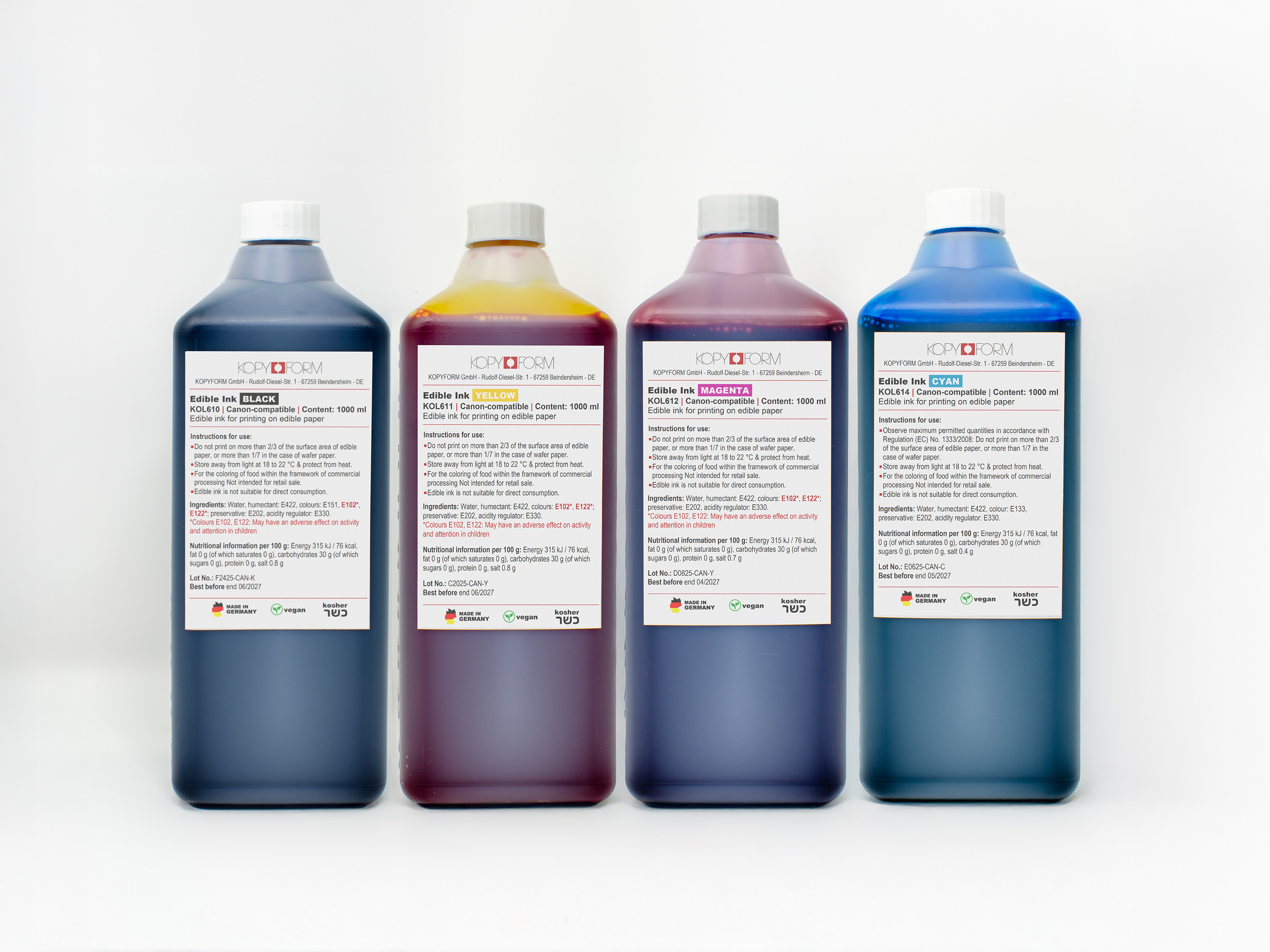 Edible Ink in Bottles for Canon Printers | KOPYFORM